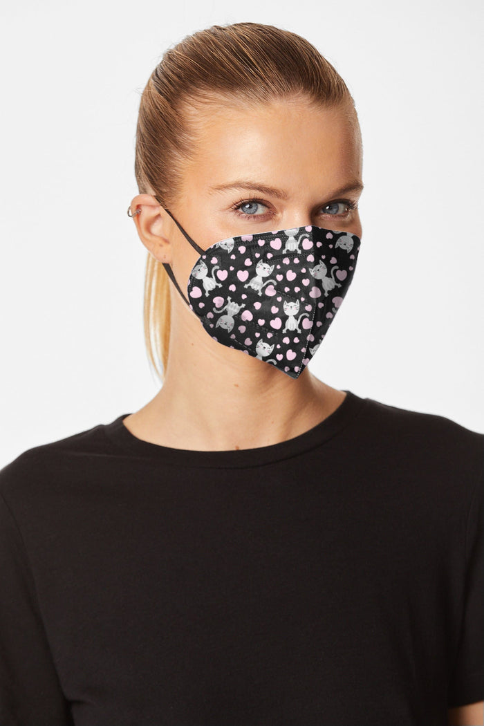 Cat Print Face Mask | KN95 Mask | 10 Pack | Covid Face Mask | MASKC